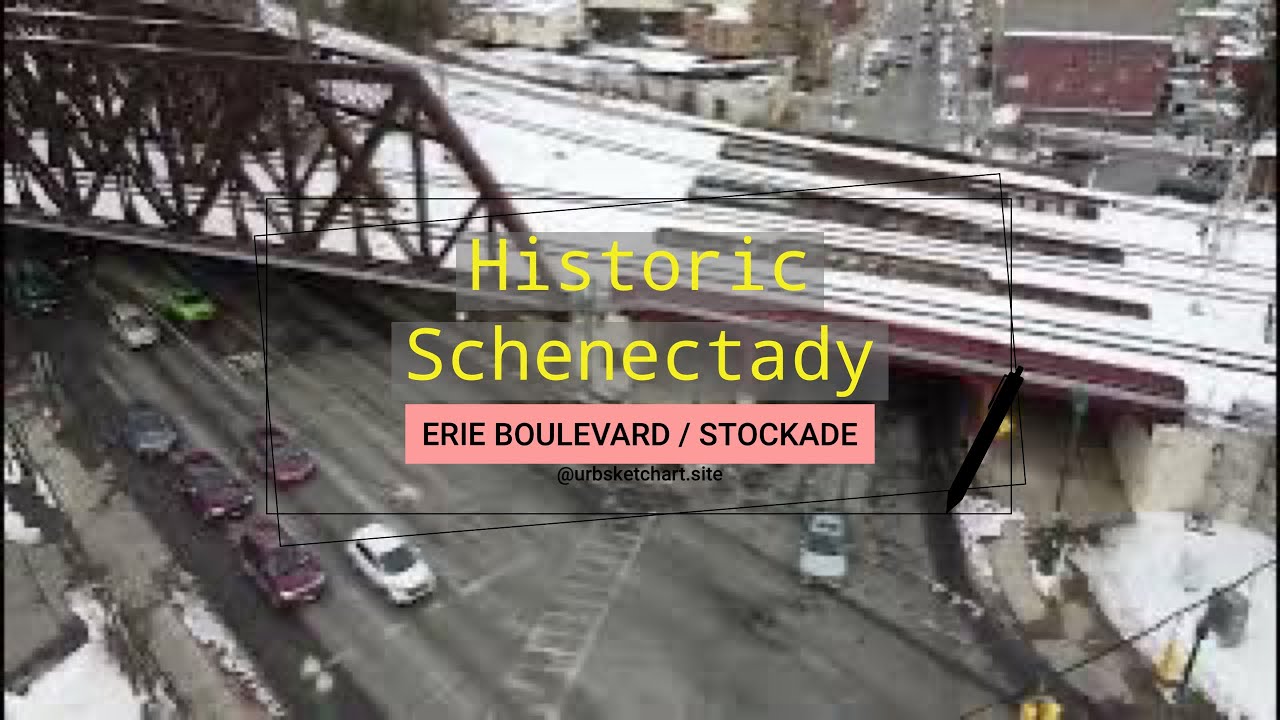 Flying over Schenectady's historic Stockade - YouTube
