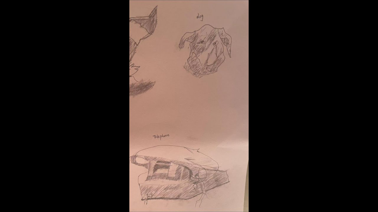 Learning how to draw dog and telephone - YouTube