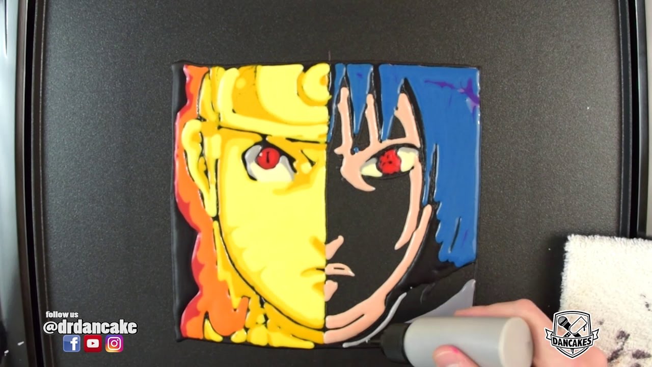 Naruto Vs. Sasuke Pancake Art (EPIC ANIME!) - YouTube