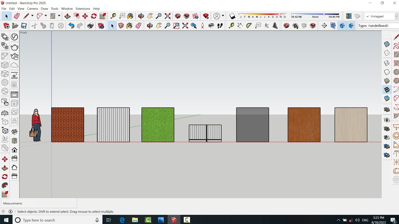 pemakaian paint bucket di sketchup - YouTube