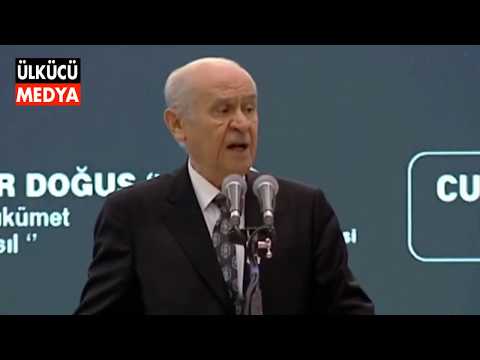 Devlet Bahçeli İzmir mitinginde şiir okudu salon ayağa kalktı