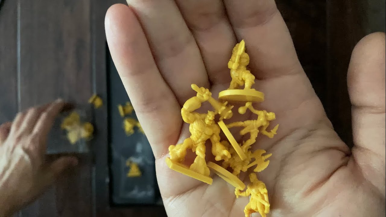 68 Miniatures in a Cave full of Gold - Cave Troll Board Game - Unboxing ...