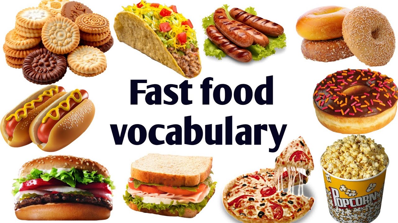 Fastfood name || foods vocabulary|| foods name with pictures|| fast ...