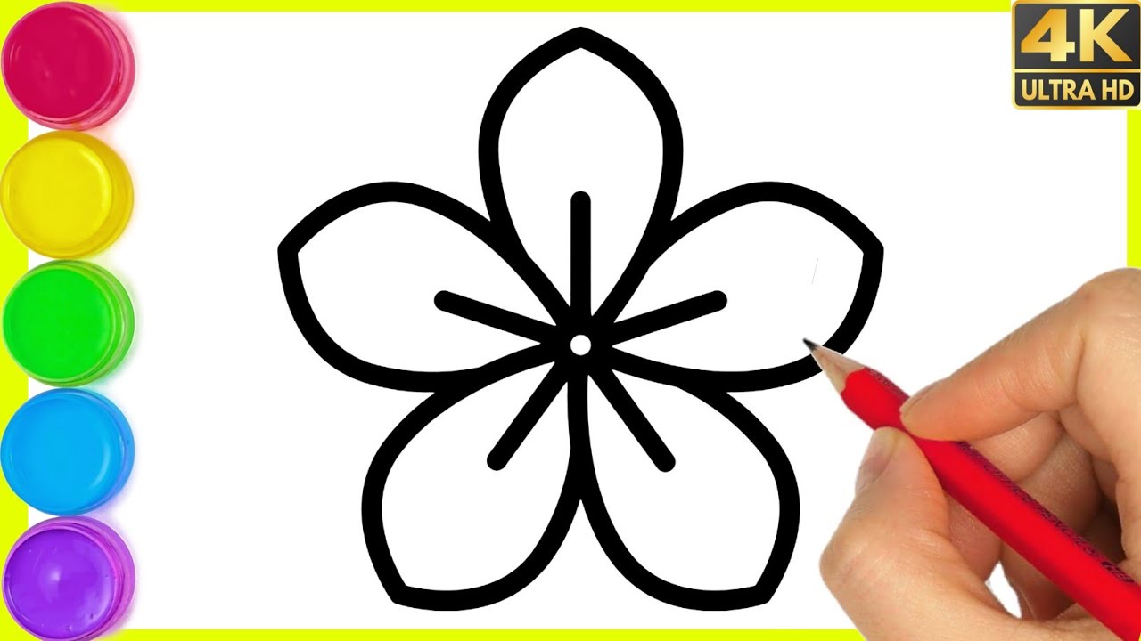 How to draw a flower Drawing easy || Flower Drawing || Step by step ...