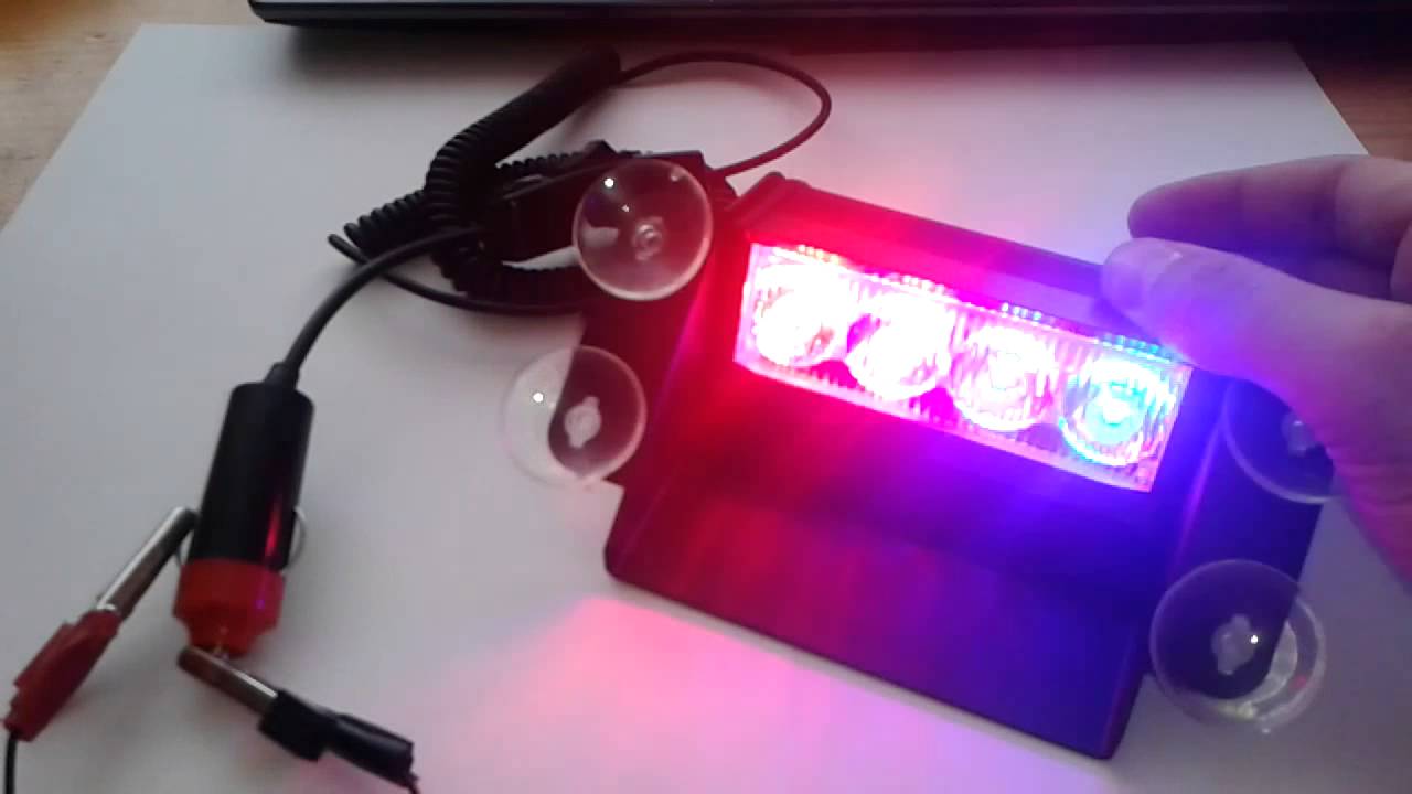 Automates.sk - auto stroboskop modro-červený 12V (car strobe light red ...