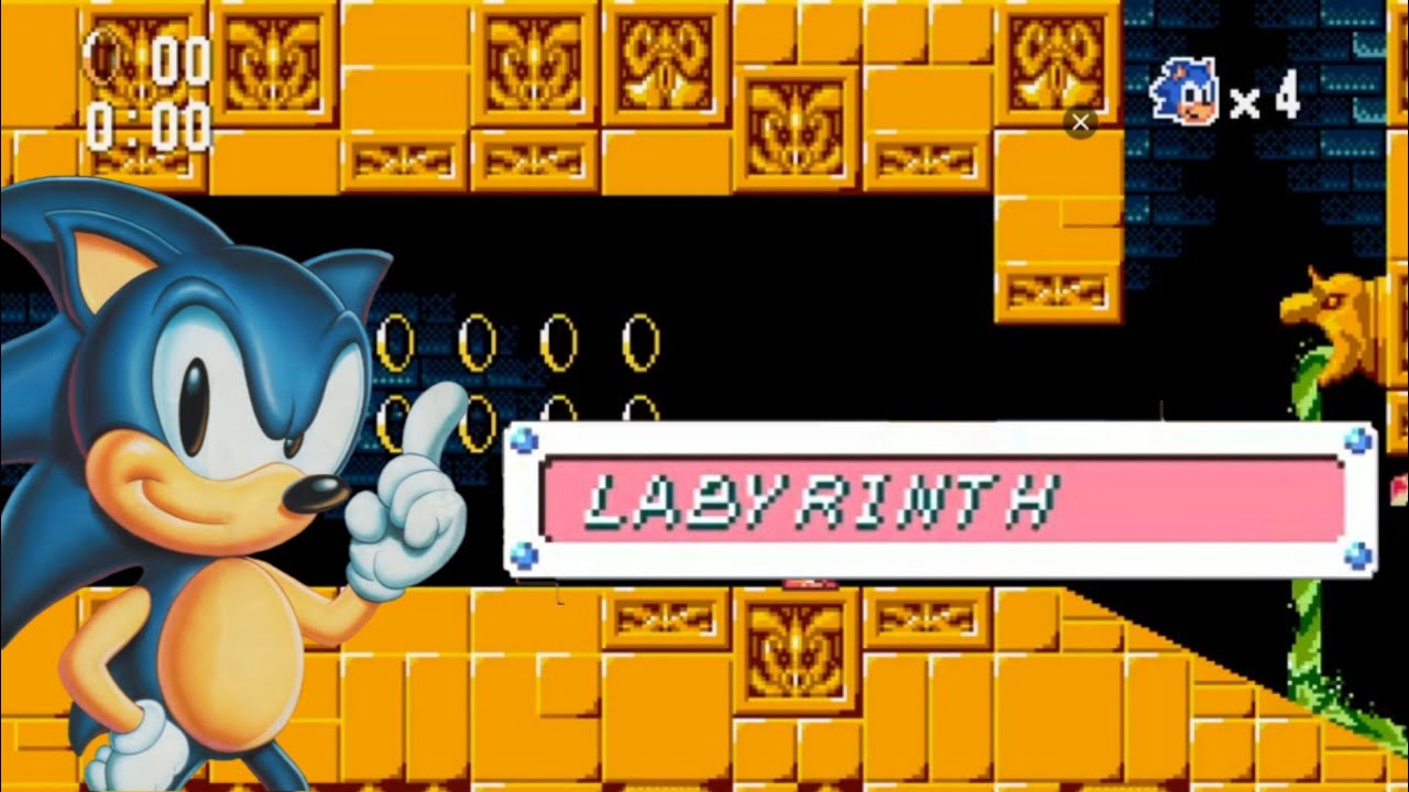 Sonic 1 (8 bit) - Labyrinth zone - YouTube