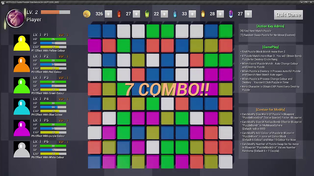 Puzzle Match Game Project Blueprint [Unreal Engine Marketplace] - YouTube