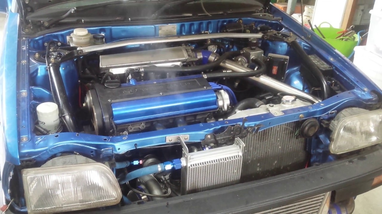 4agte EP71 - First start with new turbo setup - YouTube