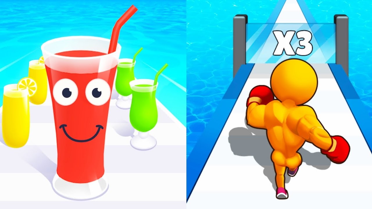 Satisfying Mobile Games... Level Up Runner, Juice Run / New Big Update - YouTube