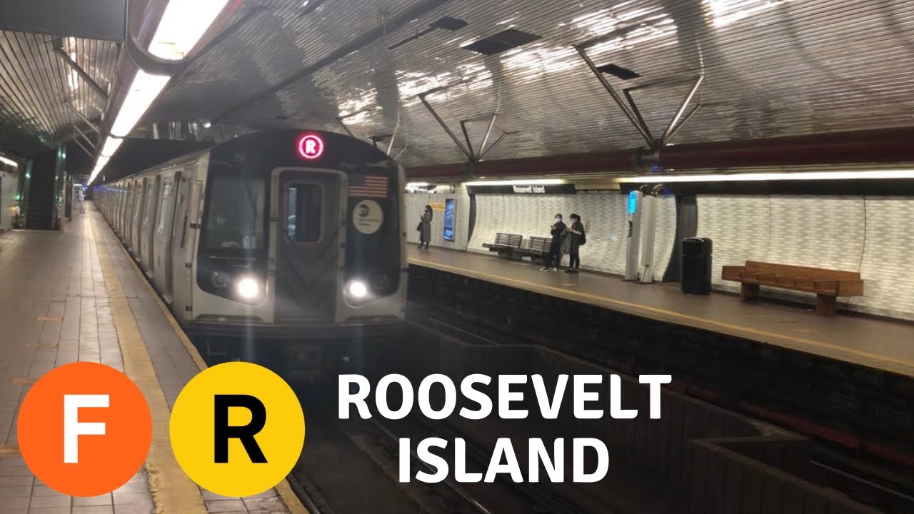 NYC Subway: (F) & (R) trains at Roosevelt Island (4/25/21) - YouTube