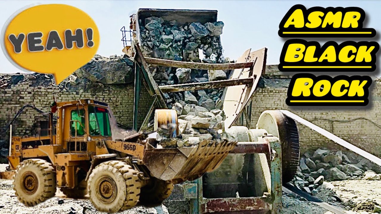 Big Black Rocks Crushing | Grinding Stones | Rock Crusher in Action ...