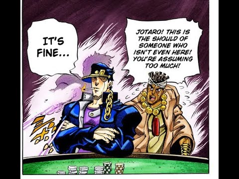 Jotaro vs Daniel D'Arby Part 2 - manga version w/ anime voices (JJBA SC ...