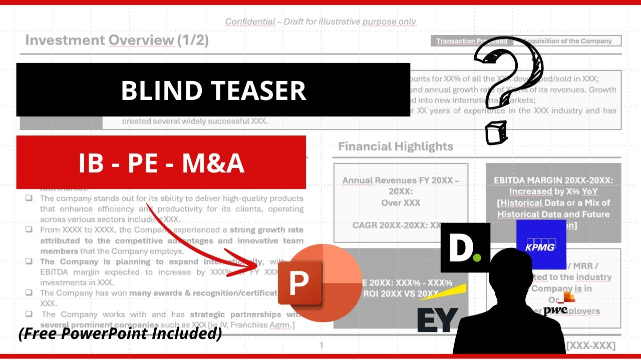 BLIND TEASER TUTORIAL - INVESTMENT BANKING (PowerPoint from scratch ...