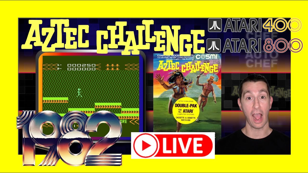 Aztec Challenge! Auto-run and Jump For Your Life! Chronologically Gaming is LIVE! #retro # ...