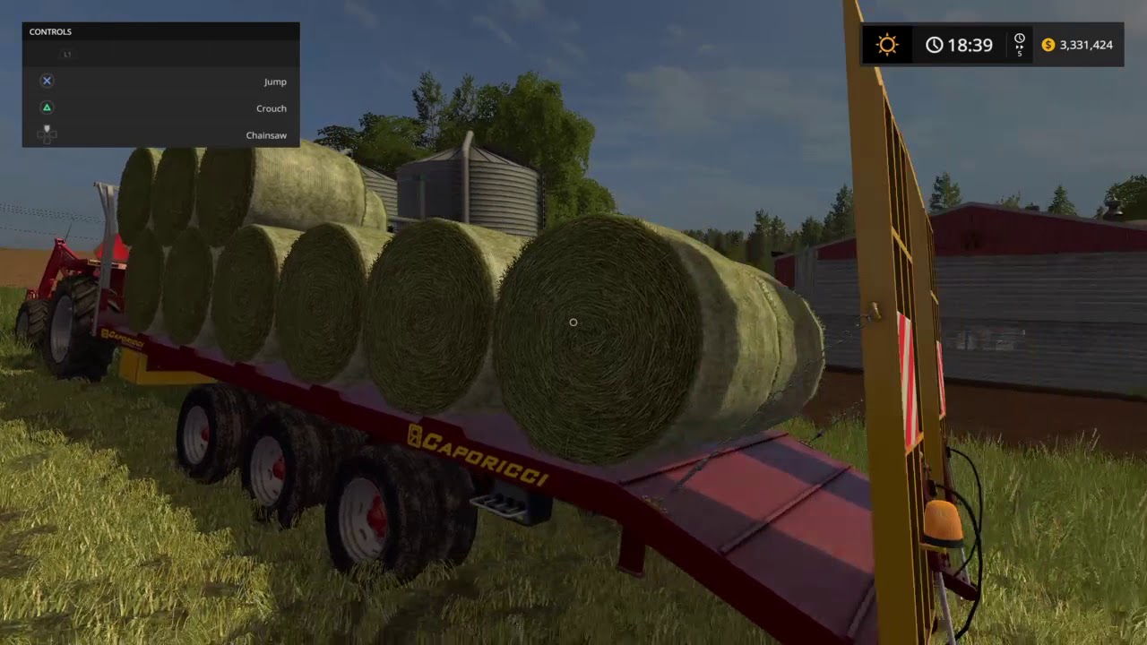 Got a good hay crop baling and loading at Ray Farms FS17 - YouTube