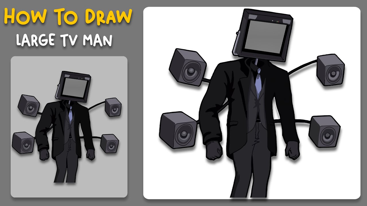 How To Draw Large TV MAN Skibidi Toilet episode 70 part 3 # ...