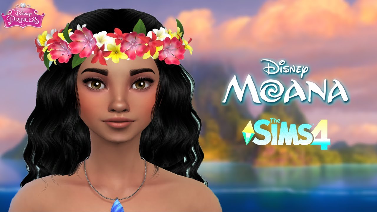 Moana (+ CC Links) // The Sims 4: Create A Sim - YouTube