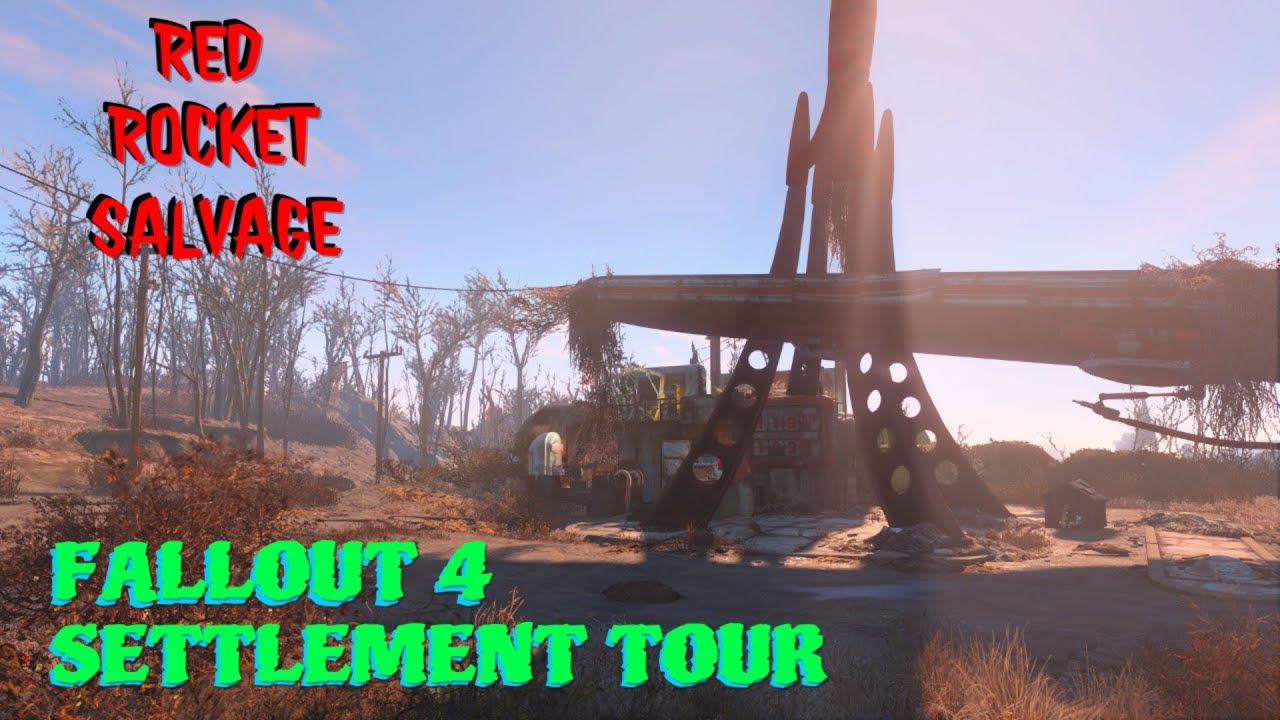 FALLOUT 4 Settlement Build Tour: Red Rocket Salvage - YouTube