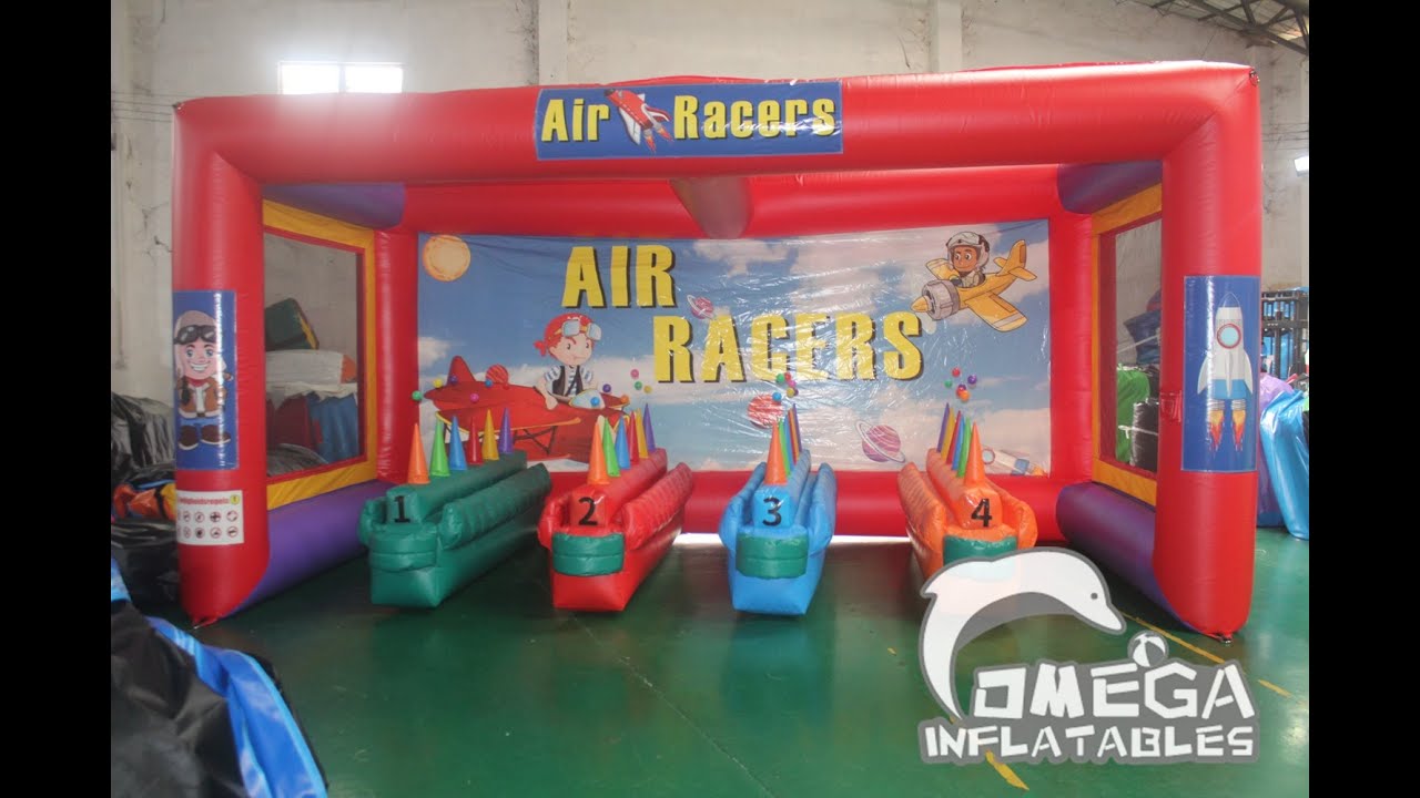 Inflatable Air Racers Game - YouTube