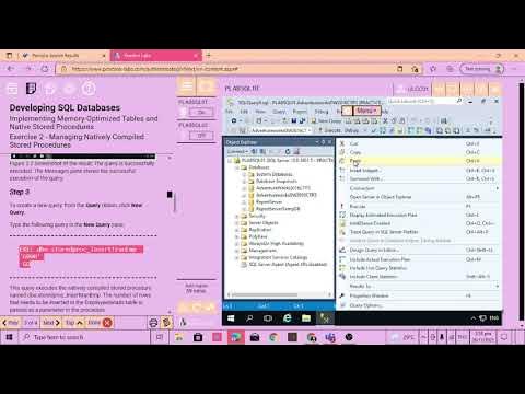 IMPLEMENTING MEMORY OPTIMIZED TABLES - YouTube