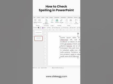 How to Check Spelling in PowerPoint - YouTube