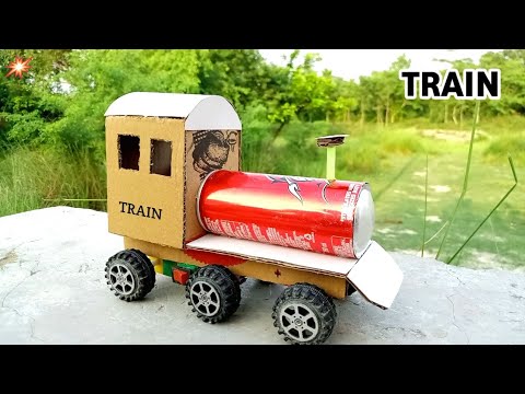 How to Make A Train with Sting Cans and Cardboard 🚂 | Making Train at ...