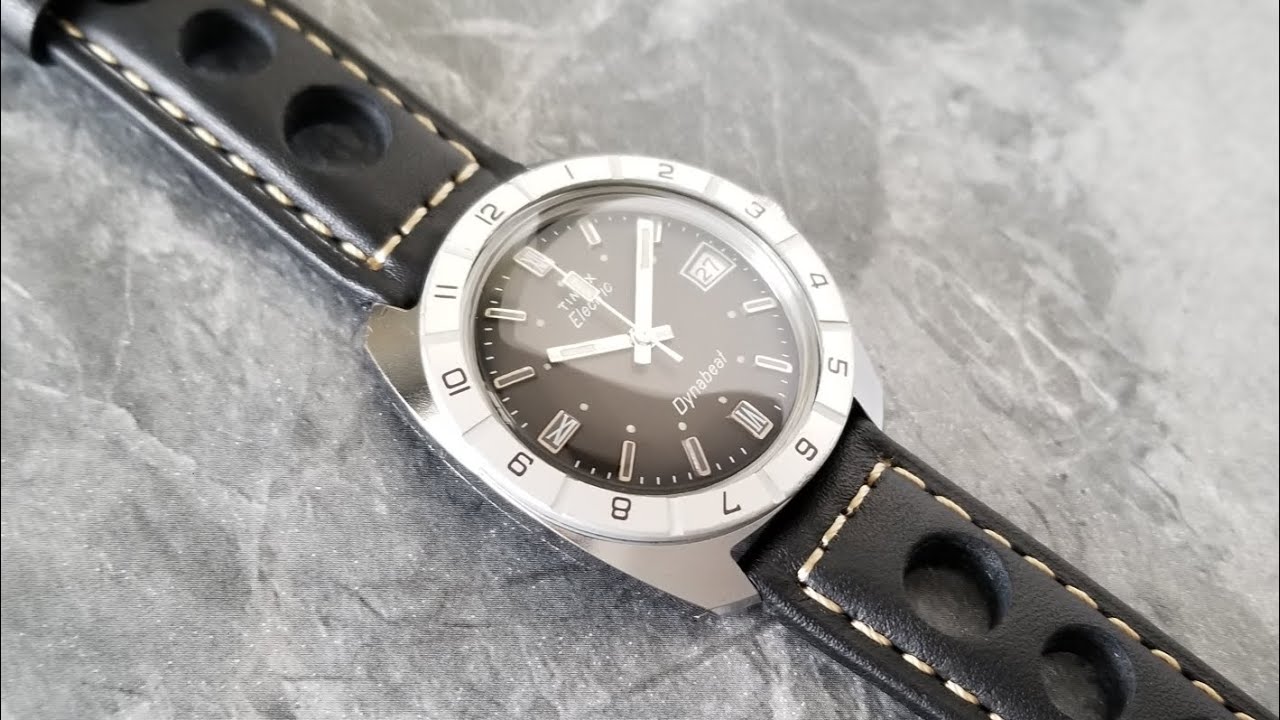 1976 Timex Dynabeat Electric Men's Vintage Watch New Rally Strap - YouTube