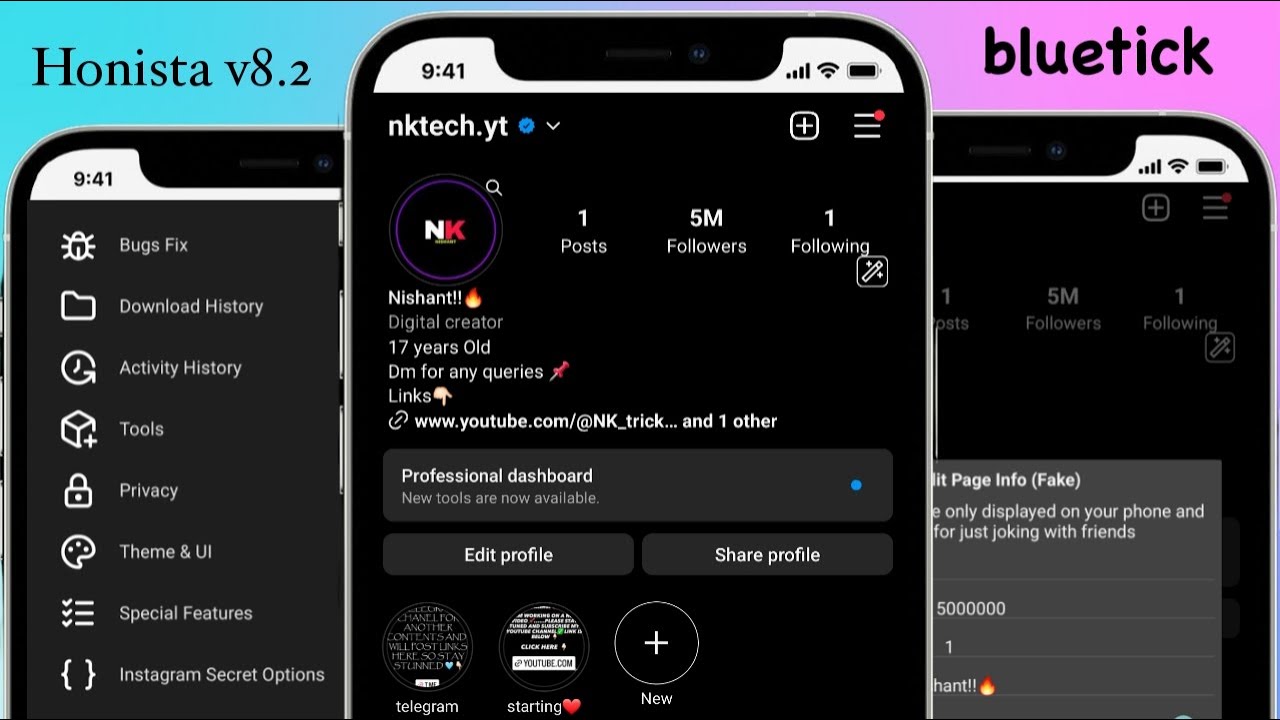 Honista v8.2 ️‍🔥 many new features new ai bot and get bluetick || by @nishantx12 - YouTube