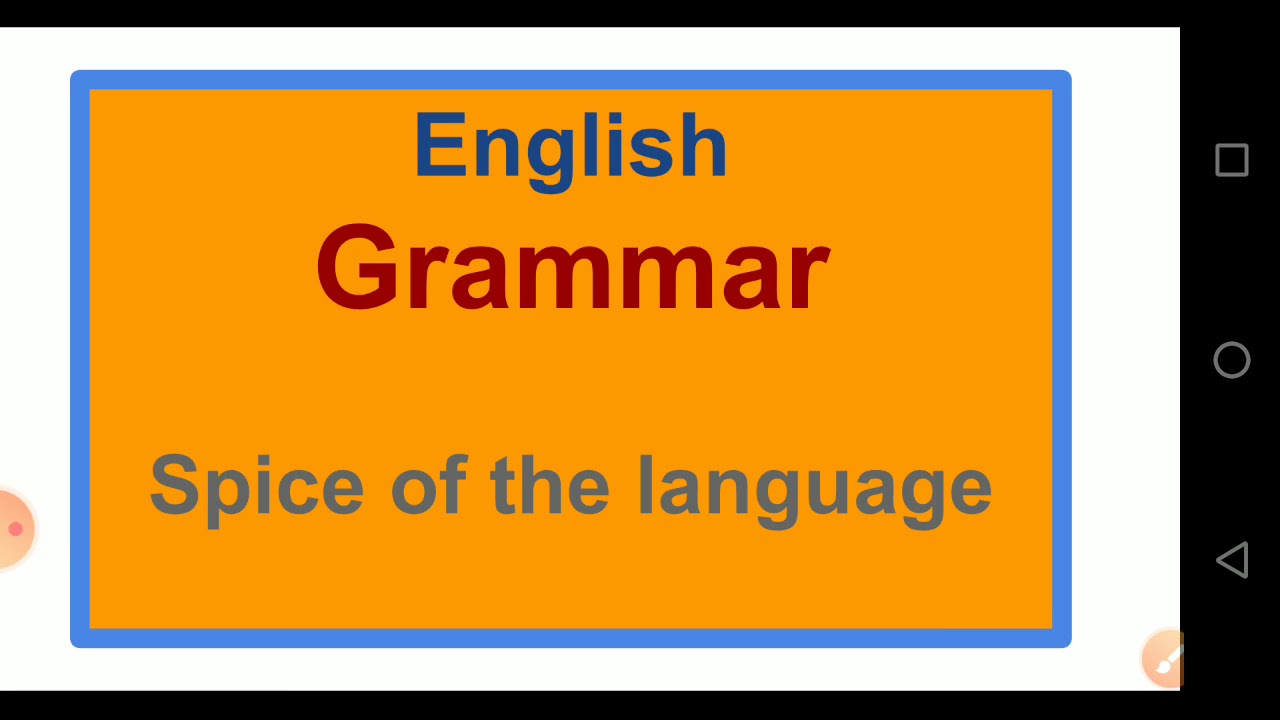 English Grammar: Spice of the language:Spice 1-A - YouTube