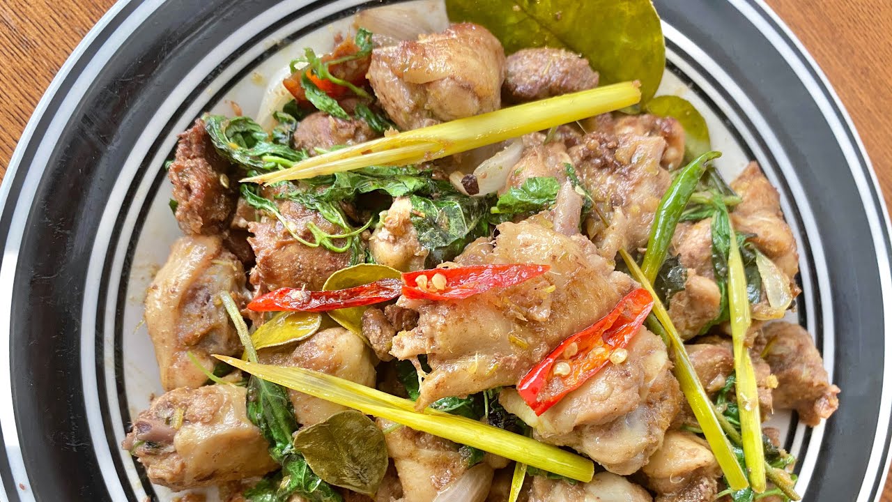 How To Make Hot Stir Fried Chicken Lemongrass,Cha Kdaov ឆារក្តៅ Khmer ...