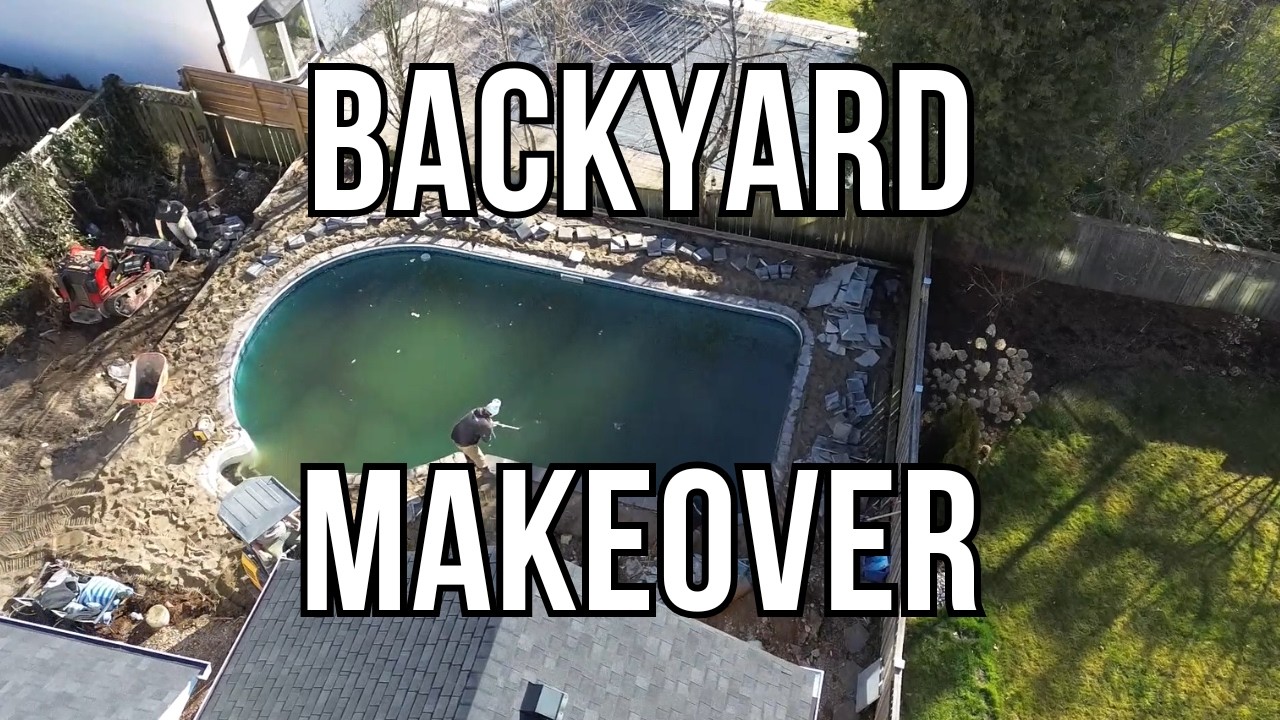 MASSIVE Backyard Landscape Transformation | Inground Pool, patio ...