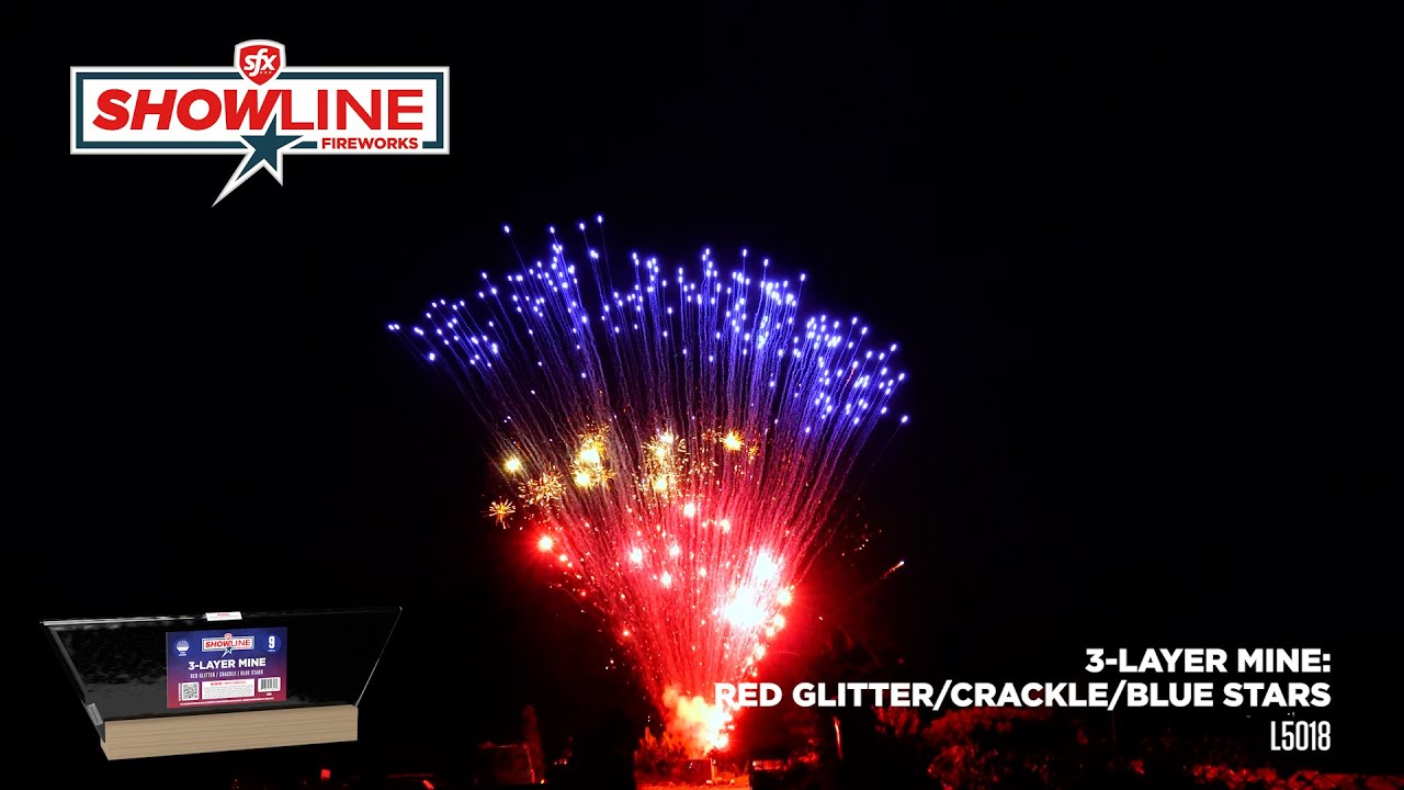 3-Layer Mine: Red Glitter/Crackle/Blue Stars by SFX Show Line - YouTube
