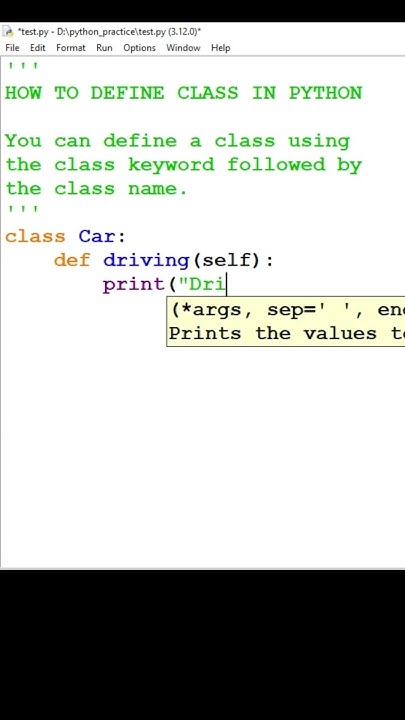 How To Define A Class In Python Shorts Pythonoops Pythonclassdefinition Pythonforbegineers