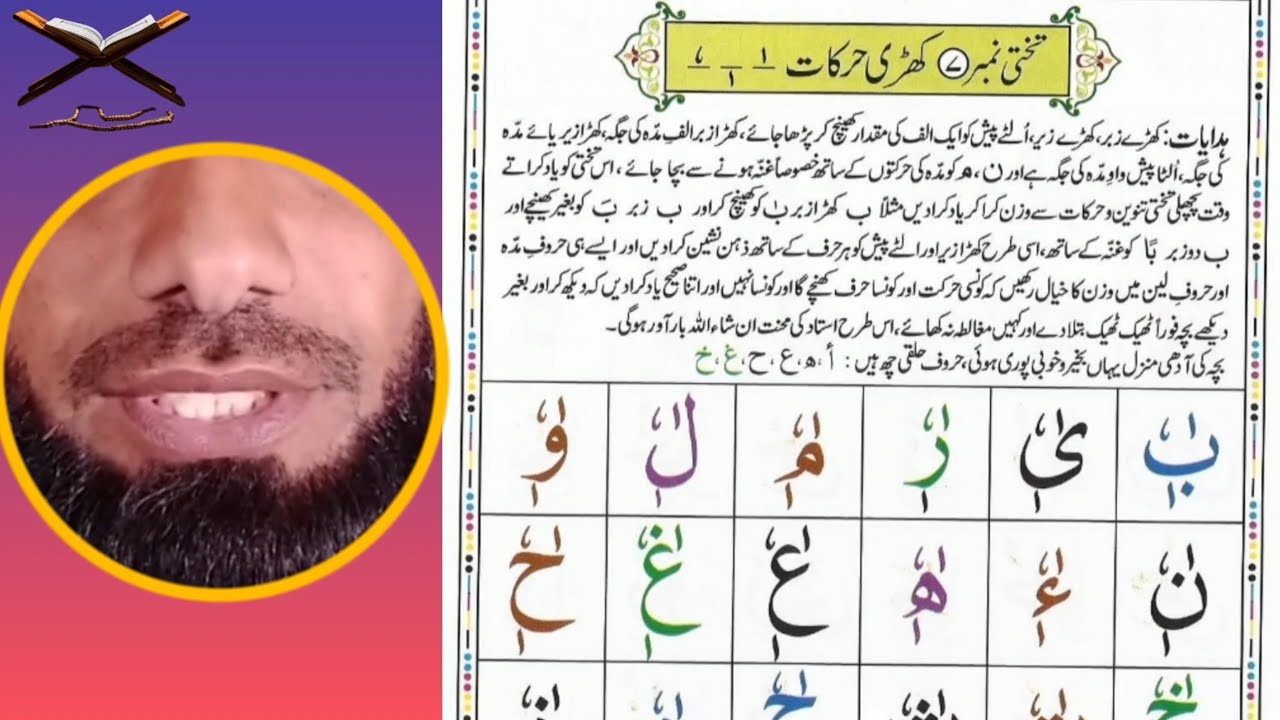 Noorani Qaida lesson 7 | Qaida noorania | Noorani Qaida in English ...