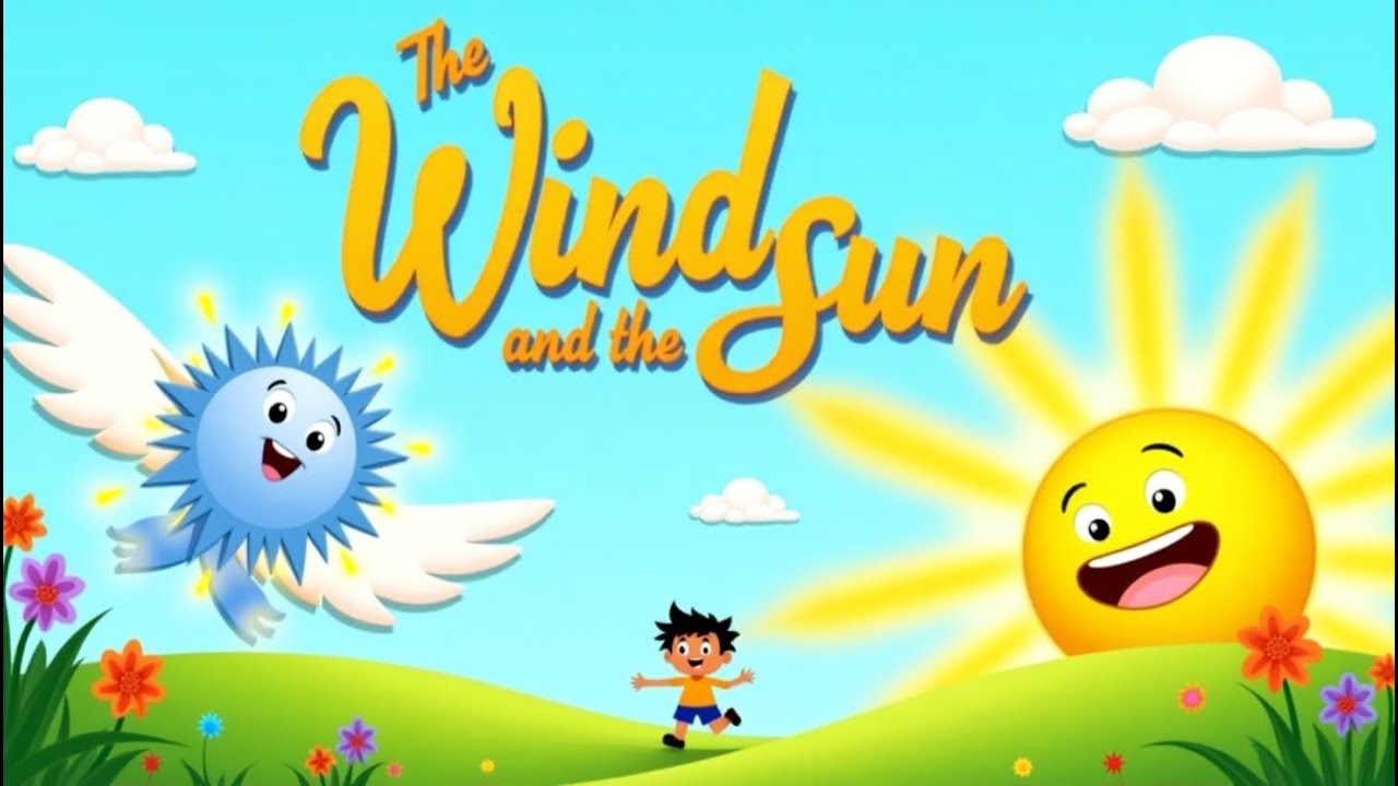 The Wind and the Sun | Moral Story for Kids | 3D Animated Story ...