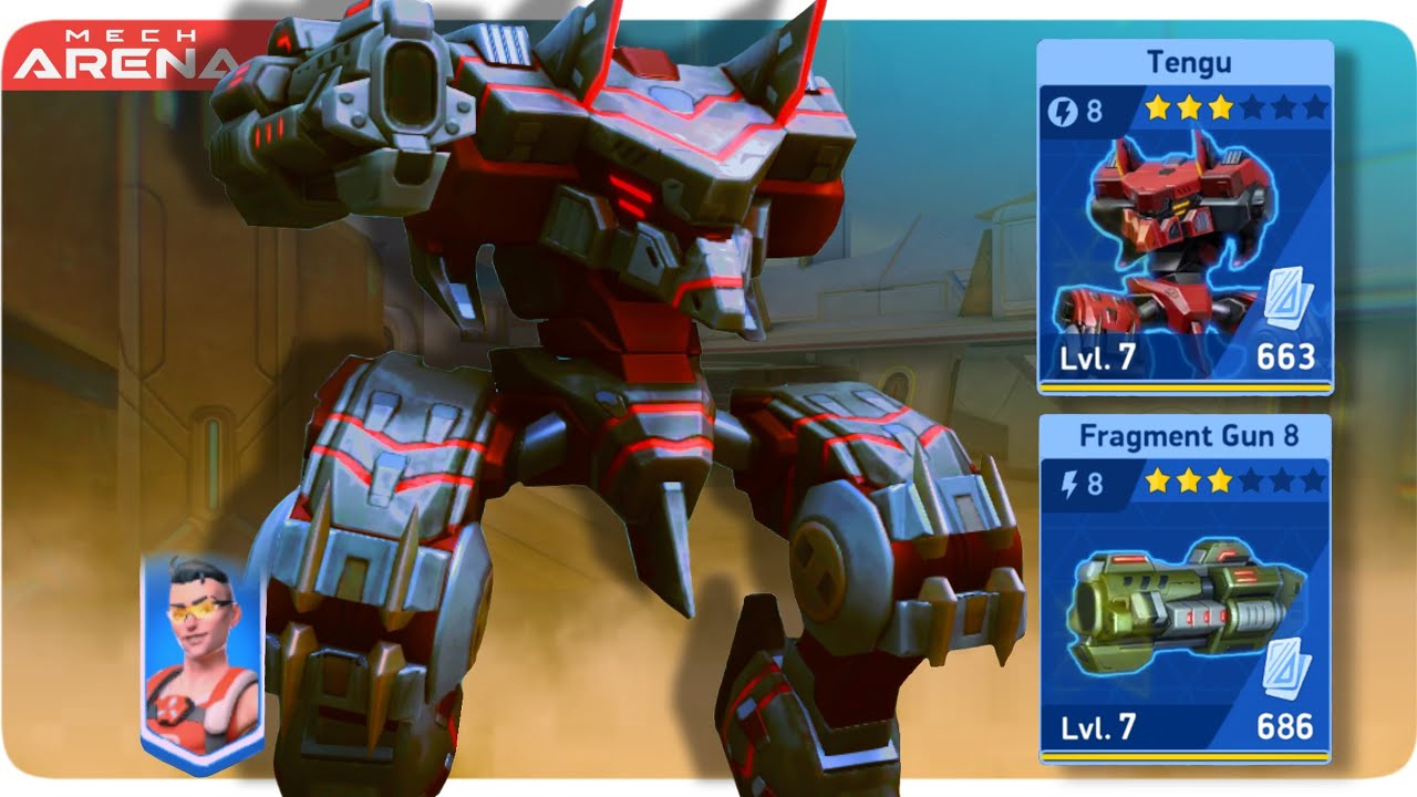 Tengu + Fragment Gun 8 Gameplay | Mech Arena - YouTube