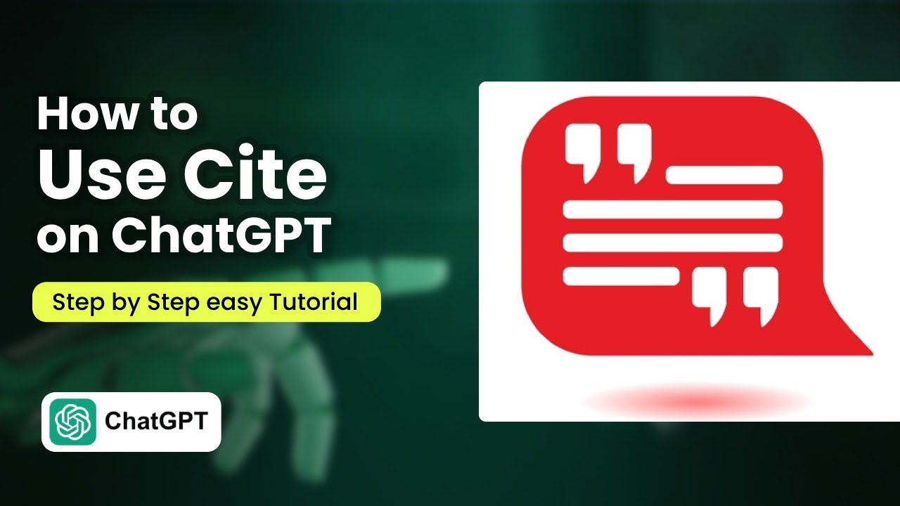 How to cite on ChatGPT 2024 (Step-by-Step Guide) - YouTube