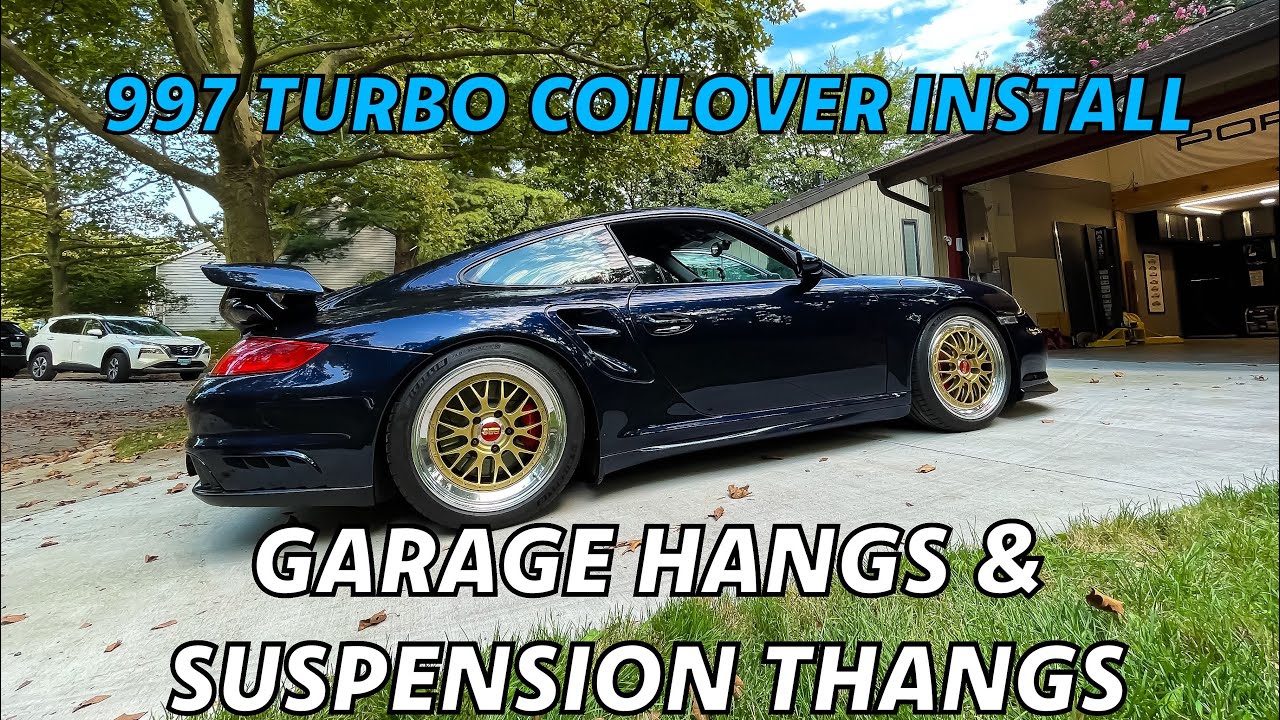 997 Turbo Coilover Suspension Install & Garage Hangs. - YouTube