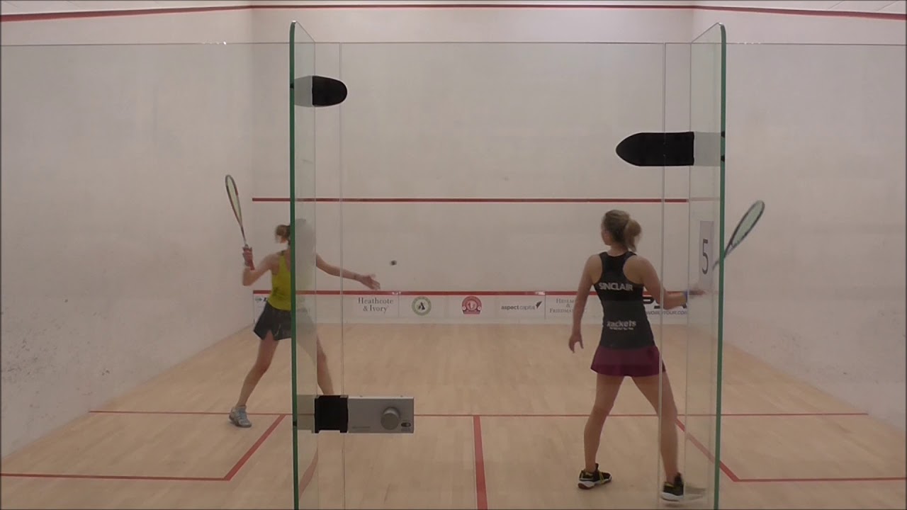 Game 3: 2018 Middlesex Squash: Selina Sinclair v Margaux Pitarch Moros ...