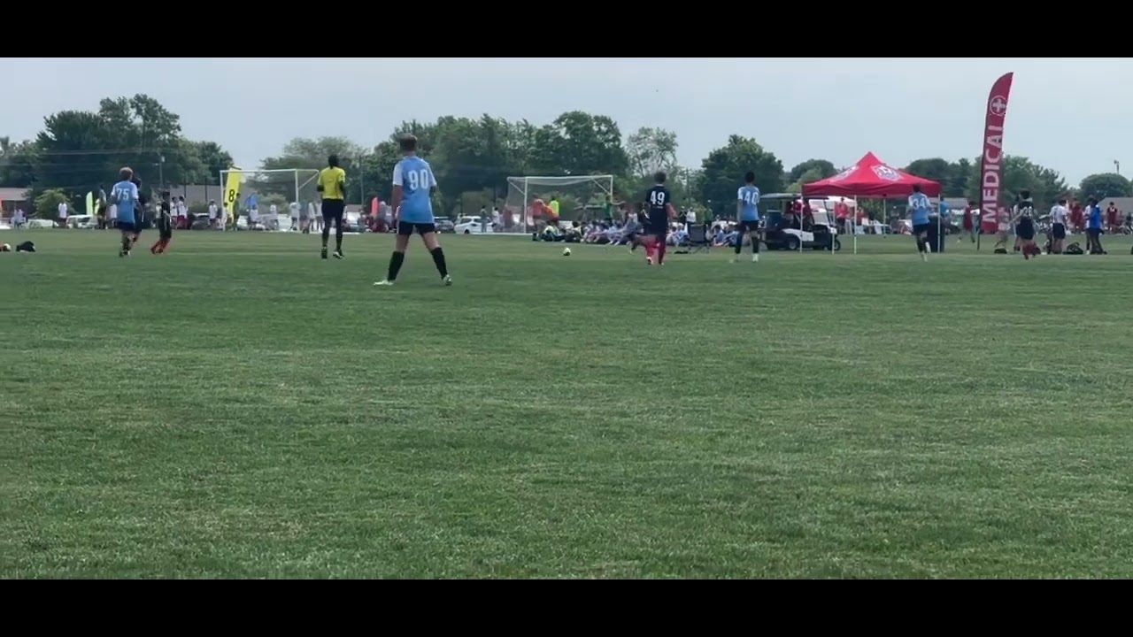 Ohio ODP vs Iowa ODP - Elias uses heel flick after winning the ball ...