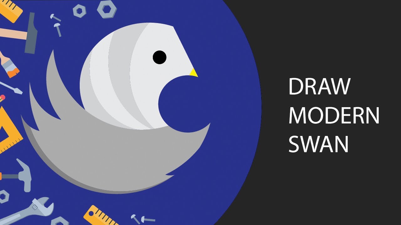 Draw Modern Swan | Illustrator | AI - YouTube