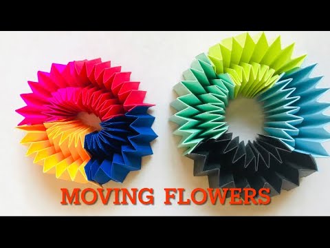 How to make moving paper flowers | Stress Relief flower | DIY paper ...