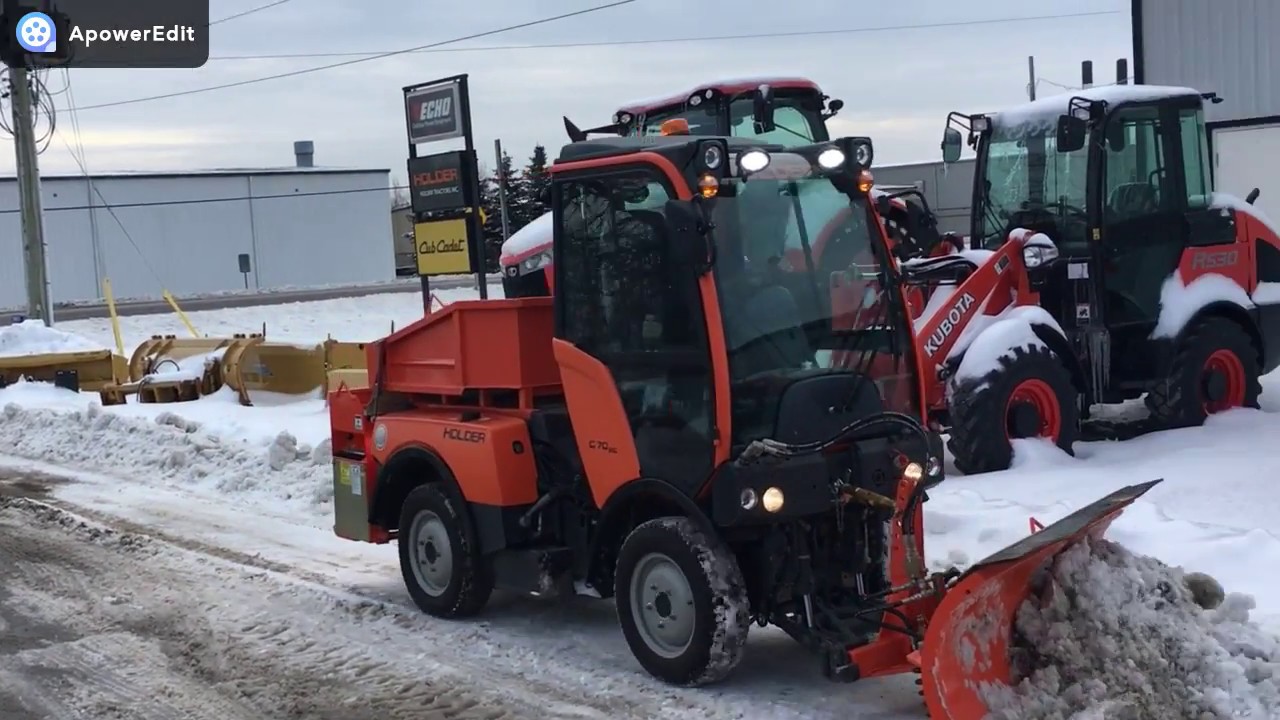 Holder C70 With Front Blade Attachment - YouTube