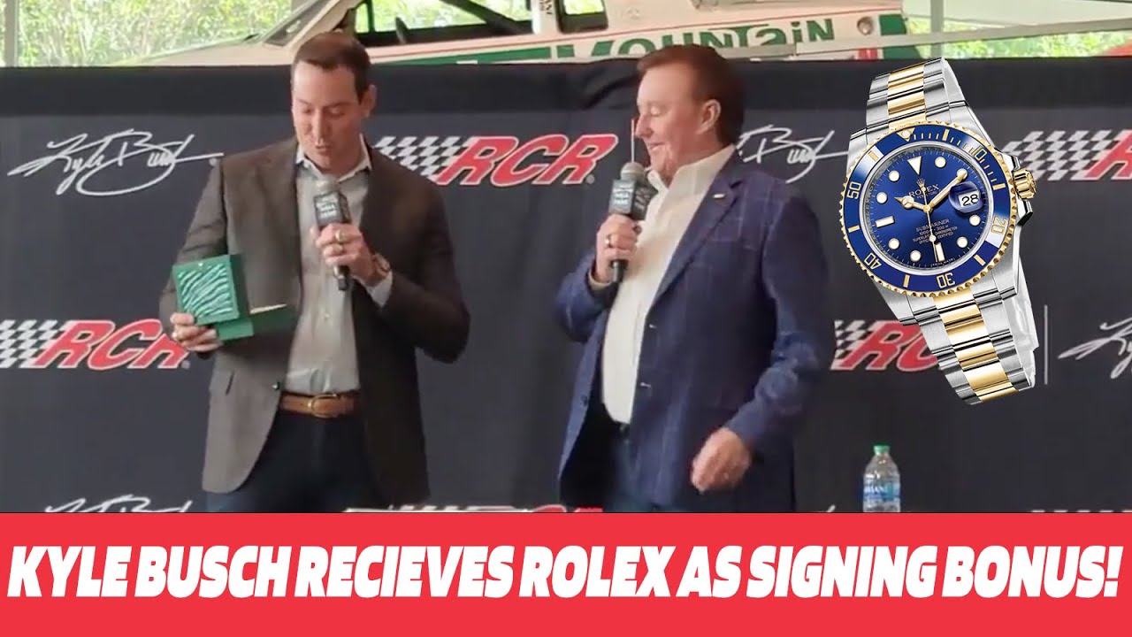 RICHARD CHILDRESS GIFTS KYLE BUSCH A ROLEX FOR HIS SIGNING BONUS! - YouTube