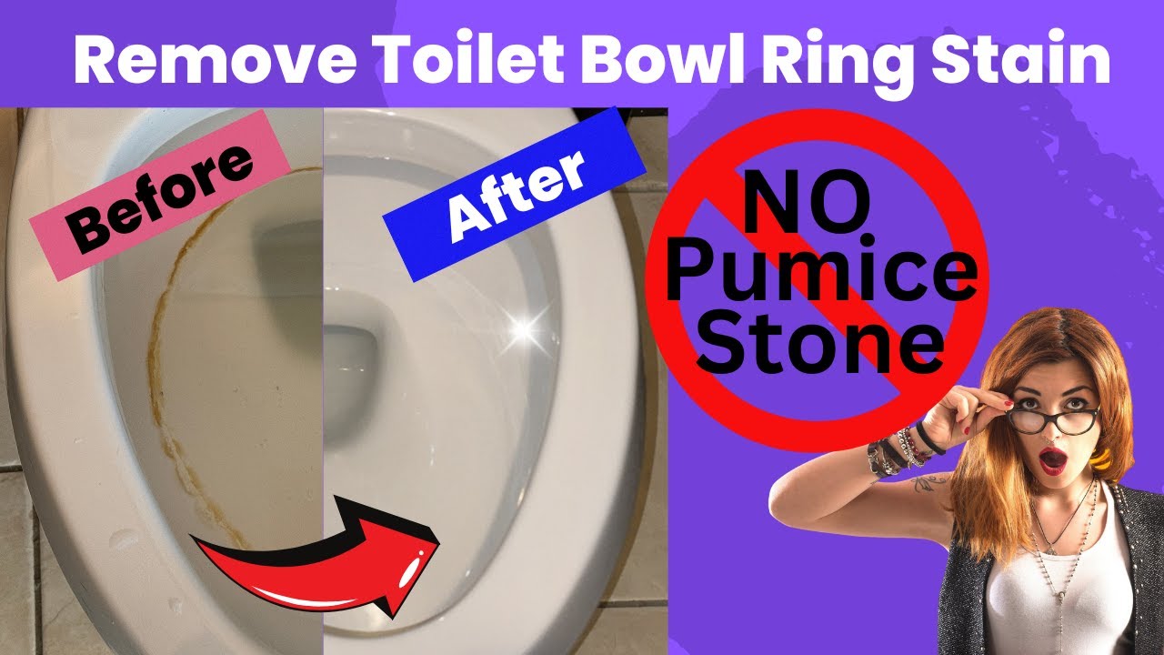 Remove Toilet Bowl Ring/Stain Safely - YouTube