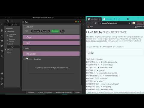 Making a Dictionary Using ObsidianMD - YouTube