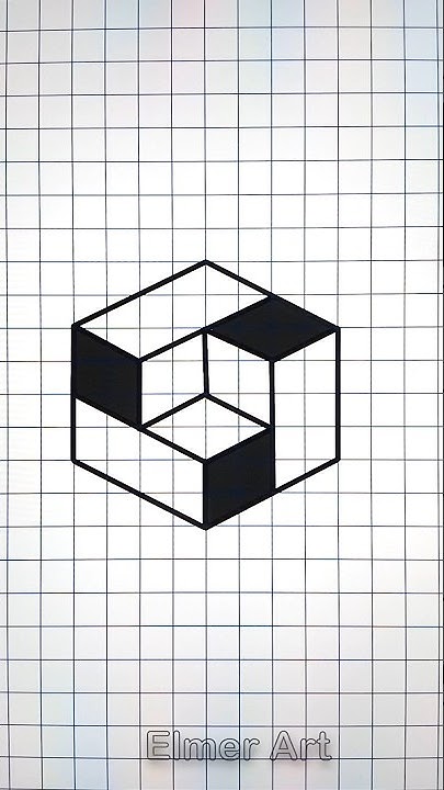 💯 3D optical illusion drawing - 3D Cube #3d #drawing #satisfying (70 ...