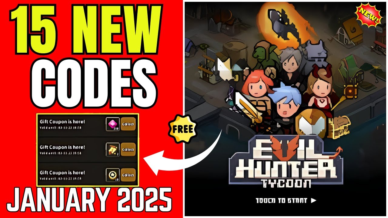 ⚠️JANUARY💥CODE!⚠️EVIL HUNTER TYCOON COUPON CODE JANUARY 2025 || EVIL HUNTER TYCOON CODES - YouTube