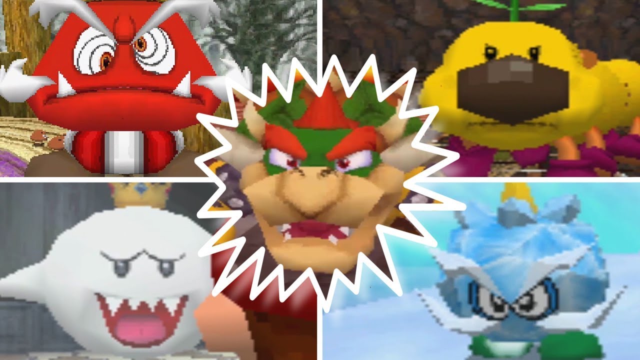 Super Mario 64 DS - All Bosses (No Damage) - YouTube