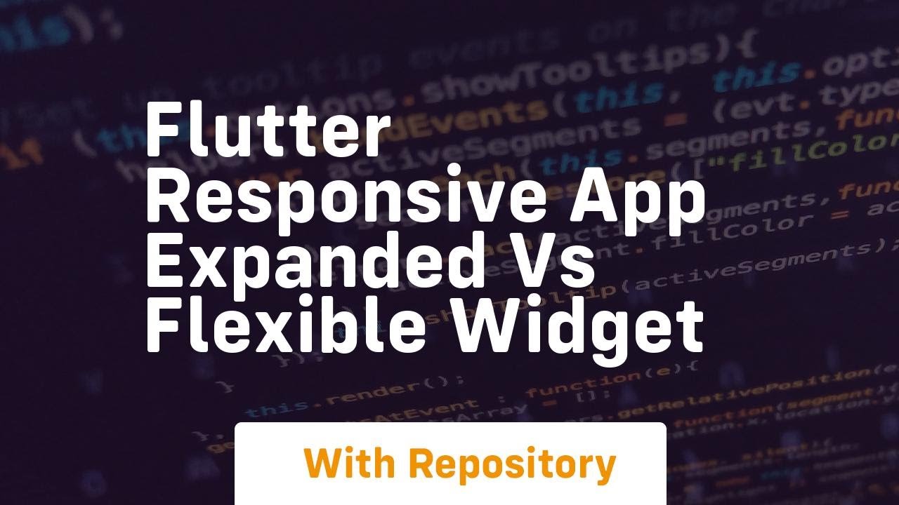 flutter responsive app expanded vs flexible widget - YouTube